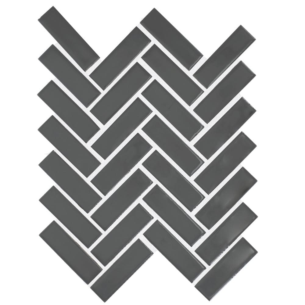 Daltile Restore Charcoal Gray Glossy 9 in. x 12 in. Glazed Ceramic ...