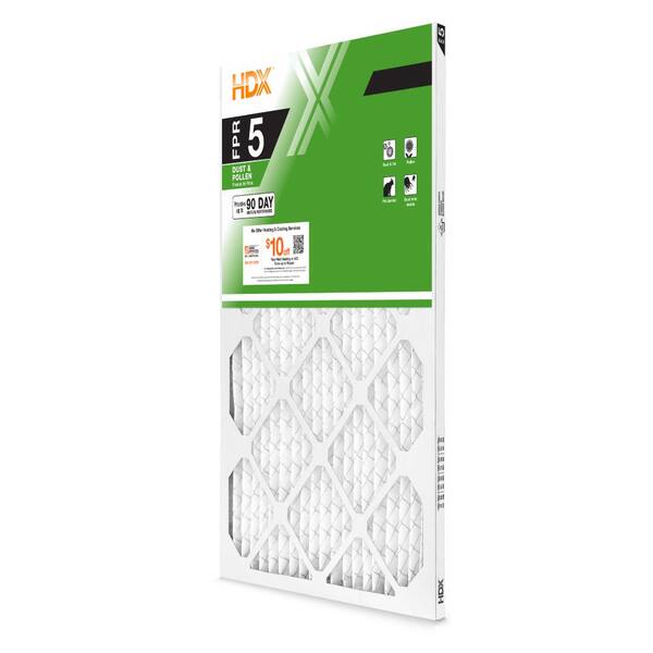 HDX 19.5 in. x 29.5 in. x 1 in. Standard Pleated Air Filter FPR 5, MERV ...