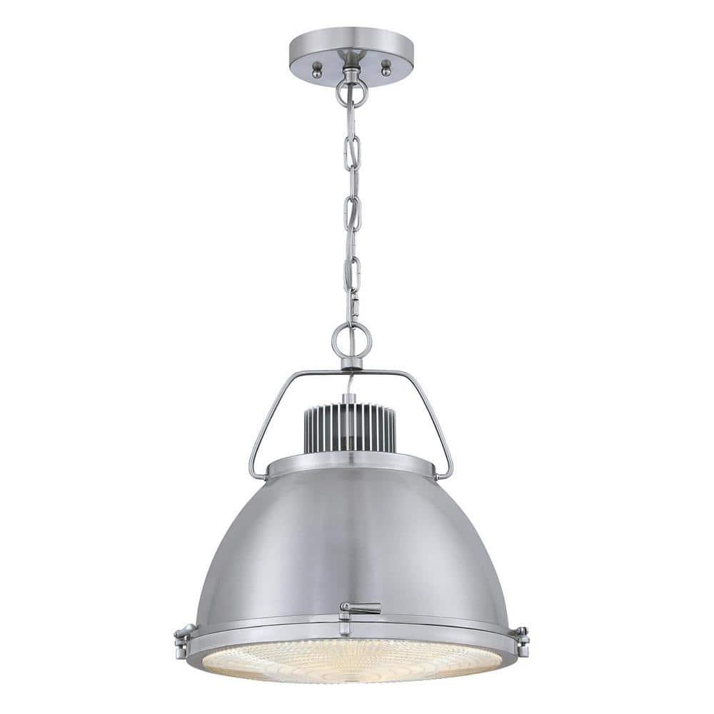 Westinghouse Danzig 1-Light Brushed Nickel Shaded Pendant with Clear ...