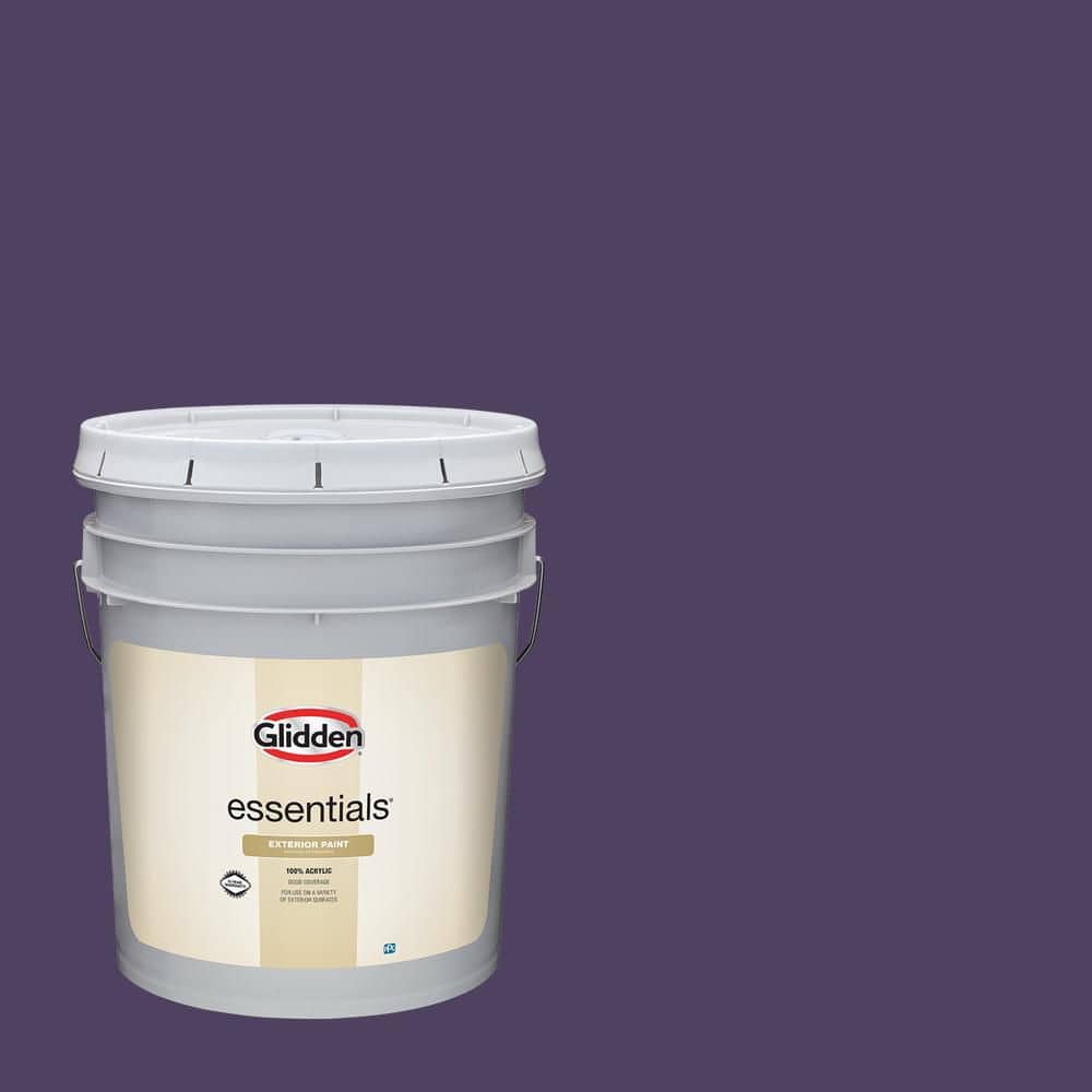 Glidden Essentials 5 gal. PPG1174-7 Royal Indigo Satin Exterior Paint ...