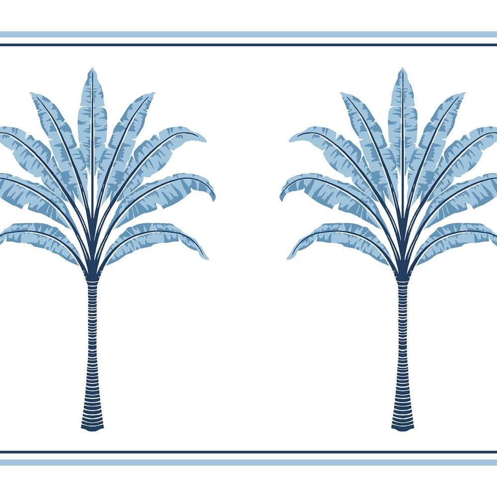 NextWall Blue Lake Montgomery Palm Vinyl Peel and Stick Wallpaper ...
