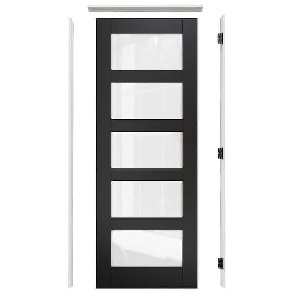 Reviews for ARK DESIGN 32 in. x 80 in. Right-Hand 5-Lite Frosted Glass ...