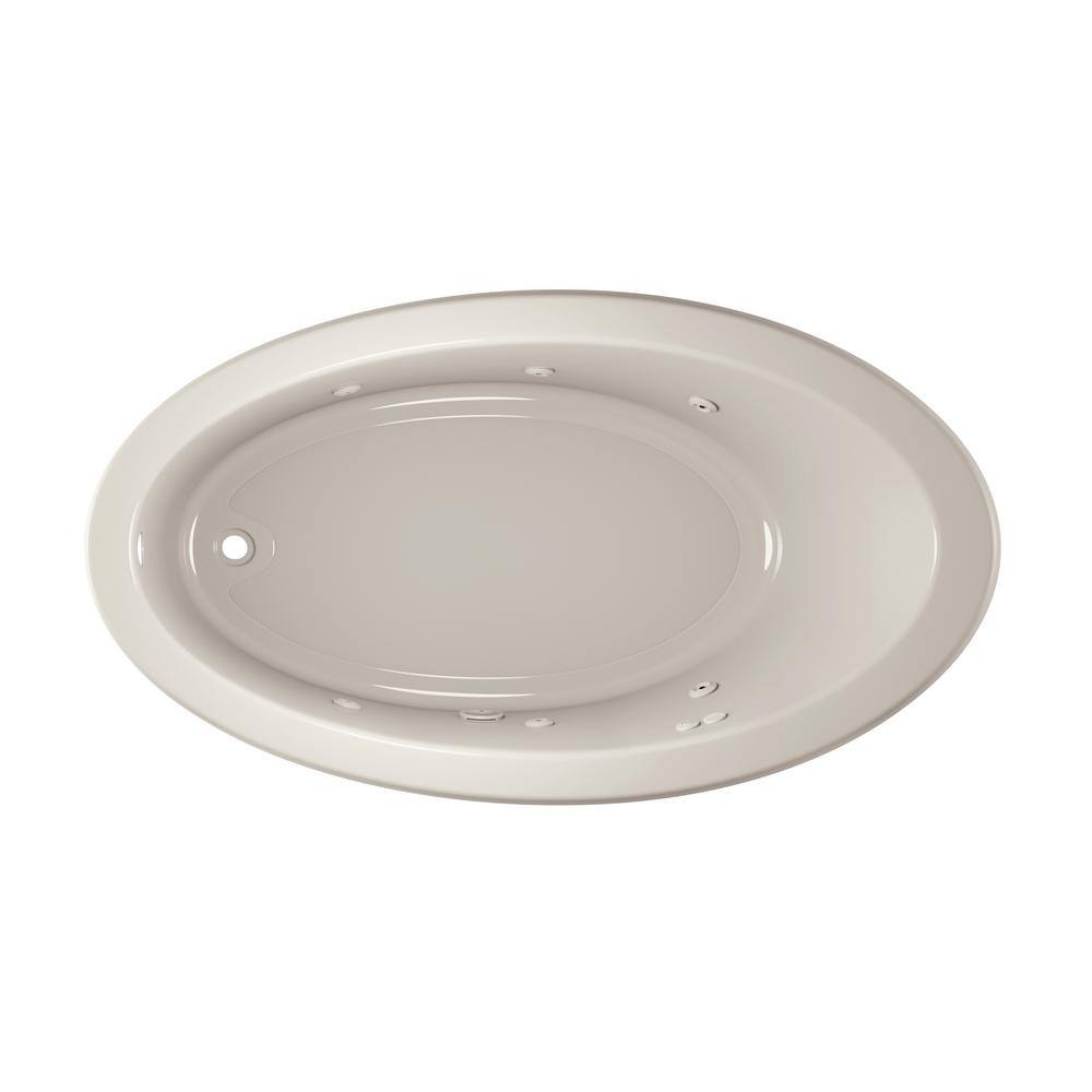 JACUZZI Signature 66 in. x 38 in. Oval Whirlpool Bathtub with Left ...