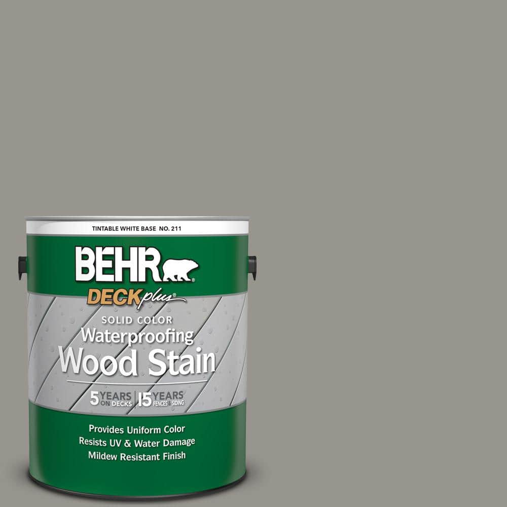 BEHR DECKplus 1 gal. #N360-4 Battleship Gray Solid Color Waterproofing ... BEHR DECKplus 1 gal. #N360-4 Battleship Gray Solid Color Waterproofing ...