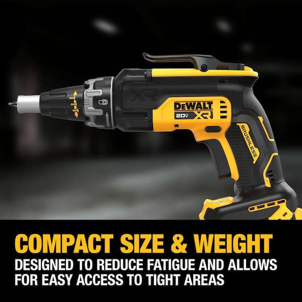 DEWALT 20V MAX XR Lithium-Ion Cordless Brushless Screw Gun with 20V MAX ...