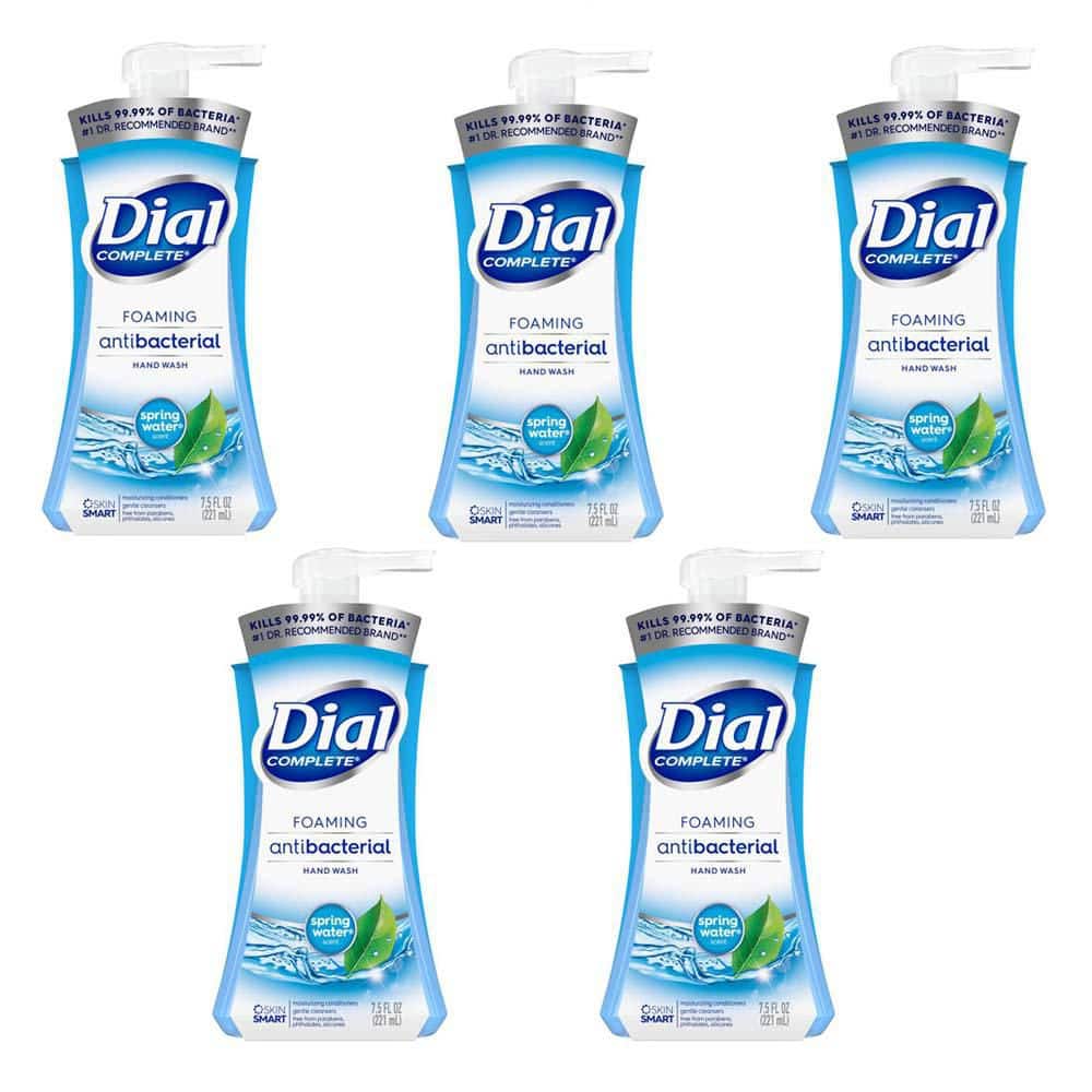 DIAL 7.5 oz. Spring Water Antibacterial Foaming Hand Soap (5 Pack ...