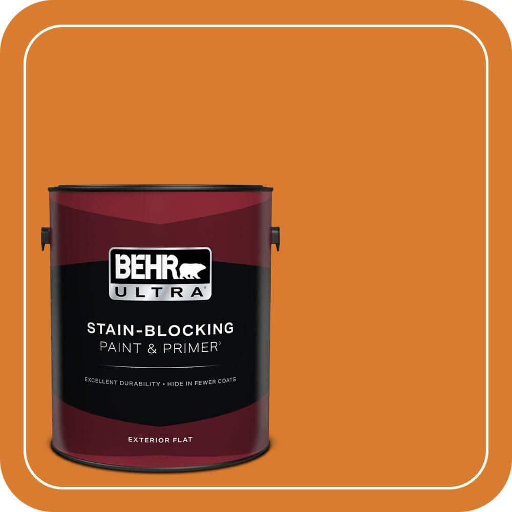 BEHR ULTRA 1 gal. #270B-7 Bonfire Flat Exterior Paint & Primer 485301 ...