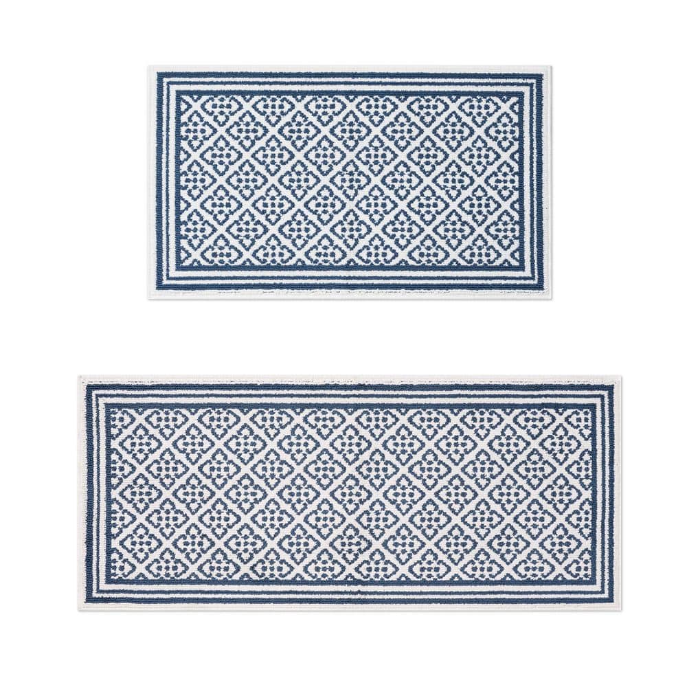 Laura Ashley Isla 2-Tone Light Gray/Ivory 2 ft. x 5 ft. Geometric 2 ...