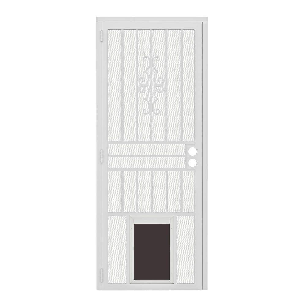 ARK DESIGN 30 in. x 80 in. Left Hand/Outswing Hinging White Surface ...