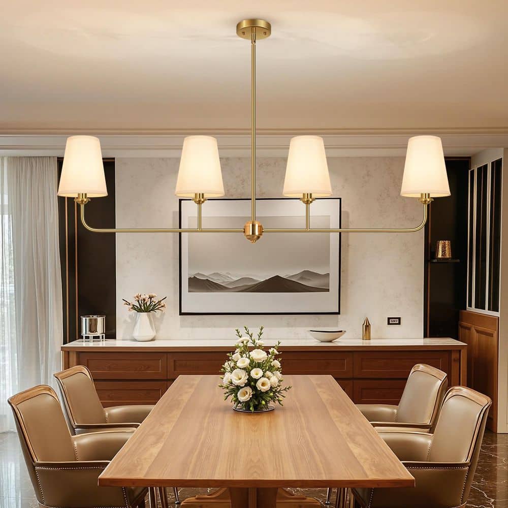 ARISKEEN 47 in. W 4-Light Linear Kitchen Island Pendant Lighting ...