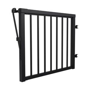 Peak Aluminum Railing 36 in. H x 40 in. W Matte Black Aluminum Deck ...