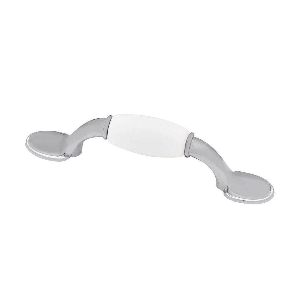 Liberty 3 in. Ceramic Insert Spoon Foot Cabinet Hardware Center-to ...