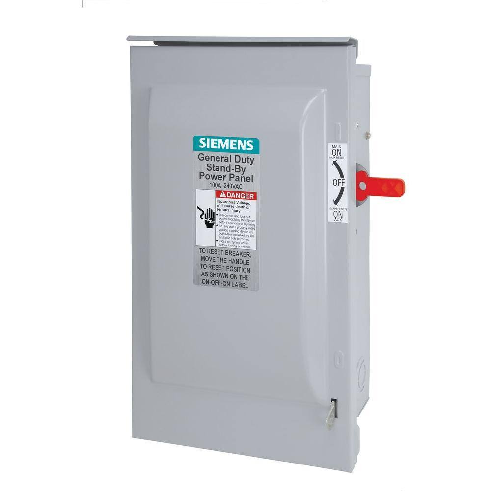 Siemens General Duty 100-Amp 120-Volt 240-Watt Fusible Safety Switch ...