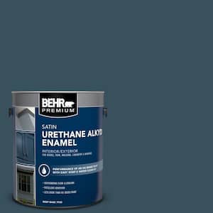 BEHR PREMIUM 1 qt. #PPU13-20 Restless Sea Satin Enamel Urethane Alkyd ...