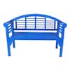 Decor Therapy Terra 47 in. Blue Wood Outdoor Bench FR9471 - The Home Depot