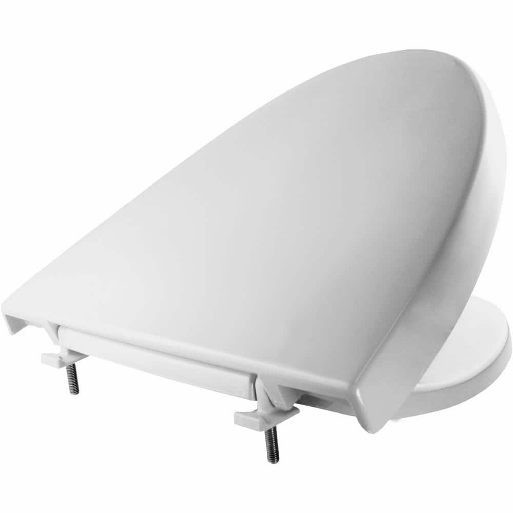 Church Elongated Closed Front Toilet Seat in White-EL270 000 - The Home ...