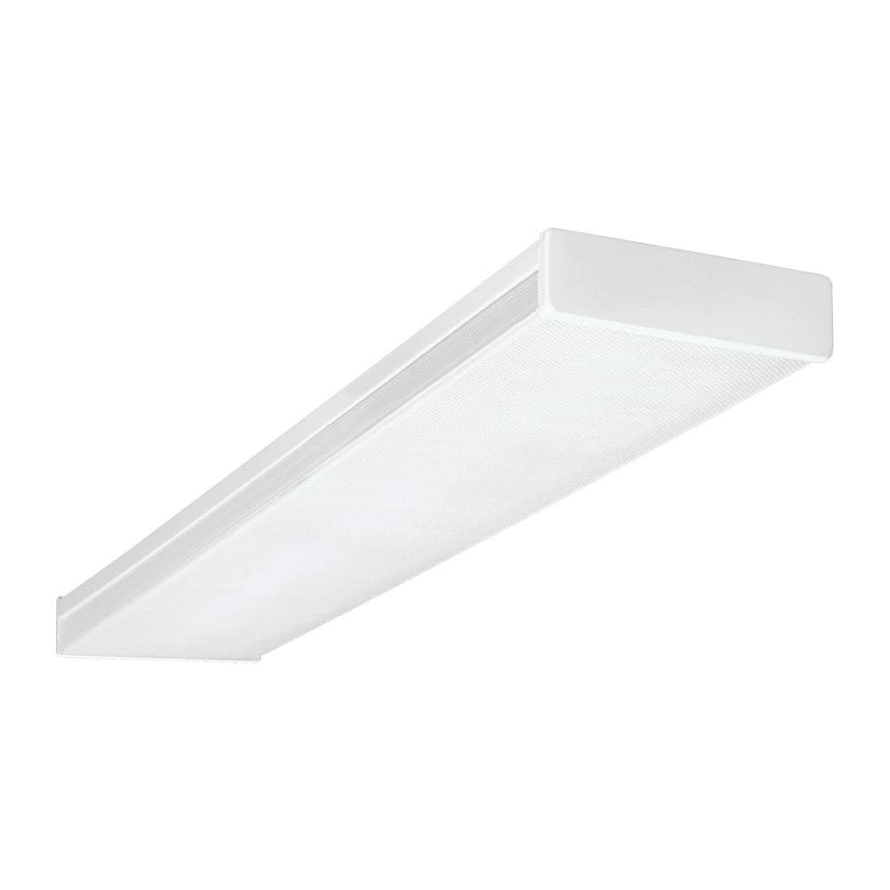 NICOR ACW 120-Watt Equivalent White Integrated LED Wraparound Ceiling ...