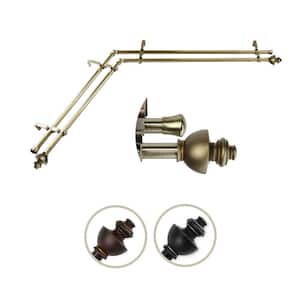 Rod Desyne 13/16" Dia Adjustable 48" to 84" Double Corner Window ...