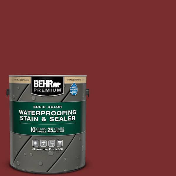 BEHR PREMIUM 1 gal. #PPU2-02 Red Pepper Solid Color Waterproofing ...