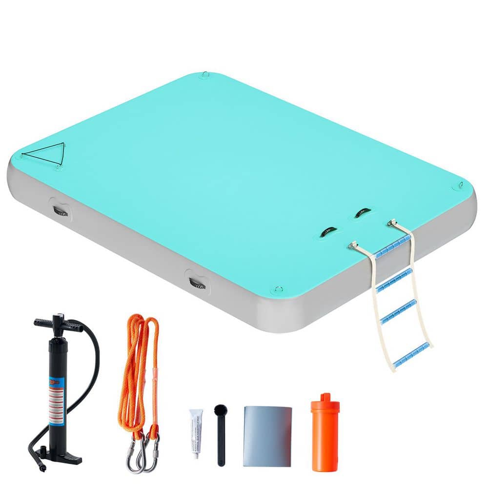 amerlife Inflatable Floating Dock 10 ft. x 6 ft. Inflatable Dock ...