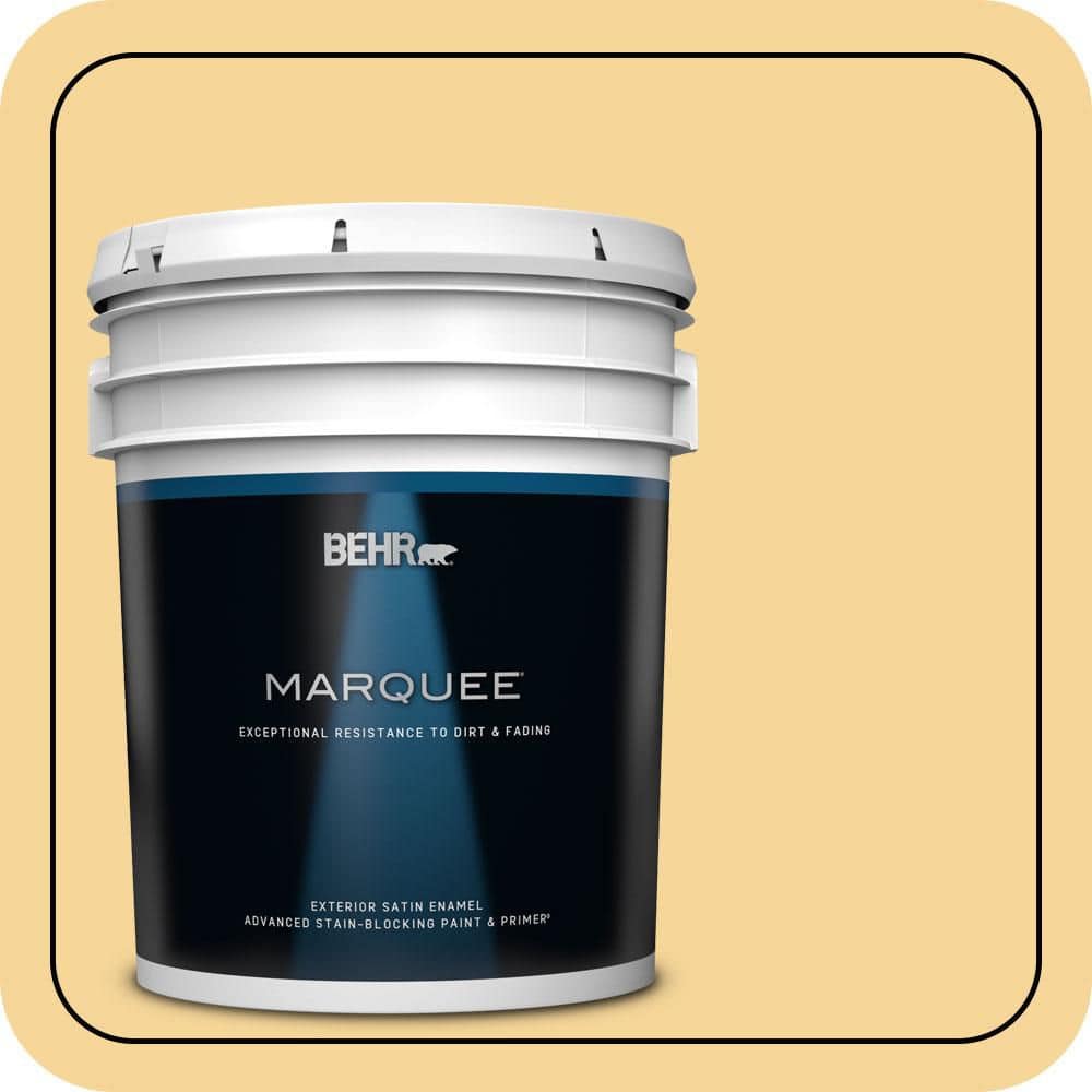 BEHR MARQUEE 5 gal. #350C-3 Applesauce Satin Enamel Exterior Paint ...