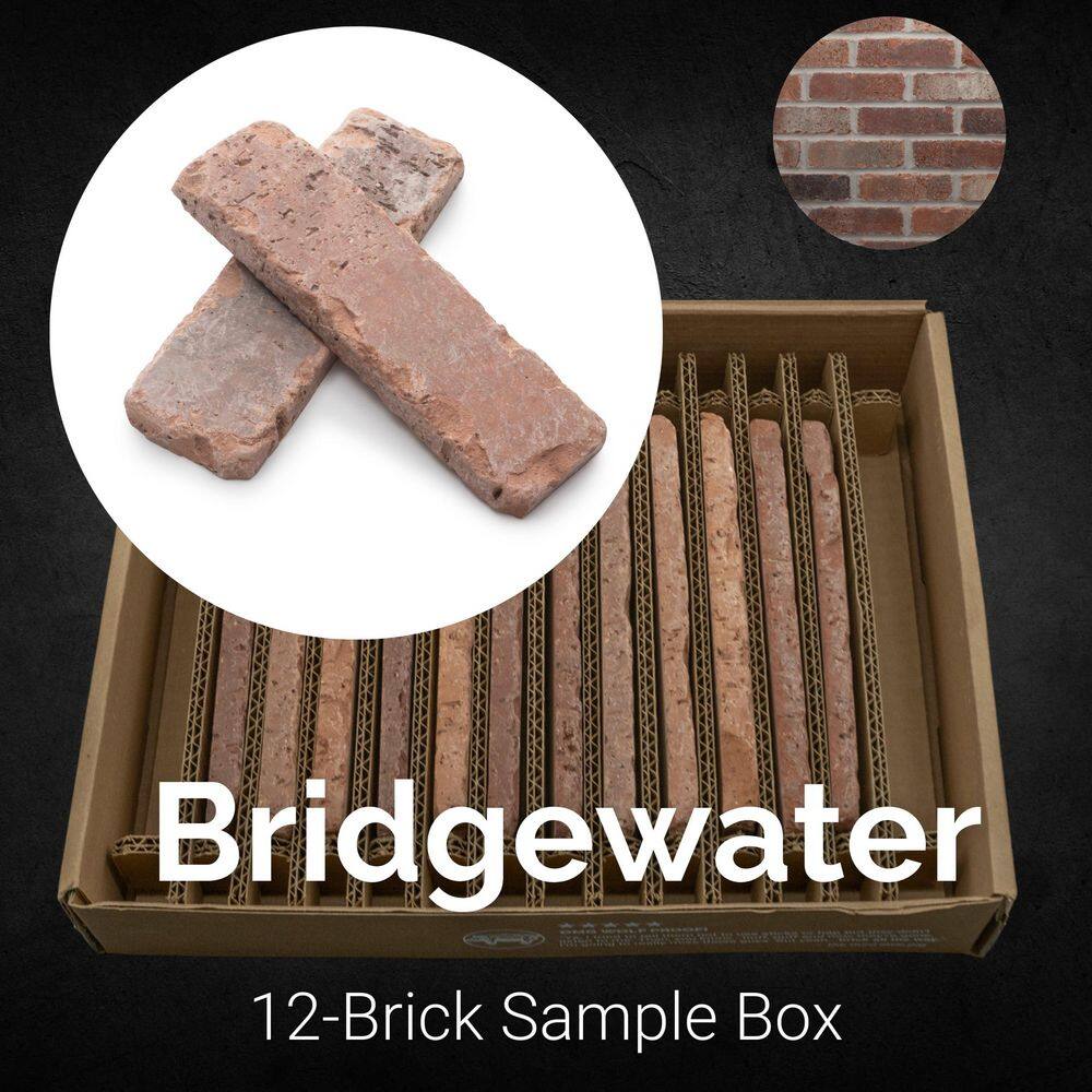 Old Mill Brick Sample Box Bridgewater Thin Brick 7.625 in. x 2.25 in. x ...
