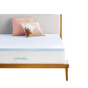 Afoxsos 2 in. Short Queen Gel Memory Foam Polyurethane Mattress Topper ...