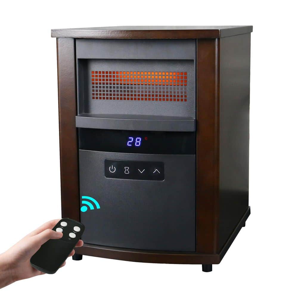 Edendirect 1500W Brown Infrared Electric Compact Quartz Heater with ...