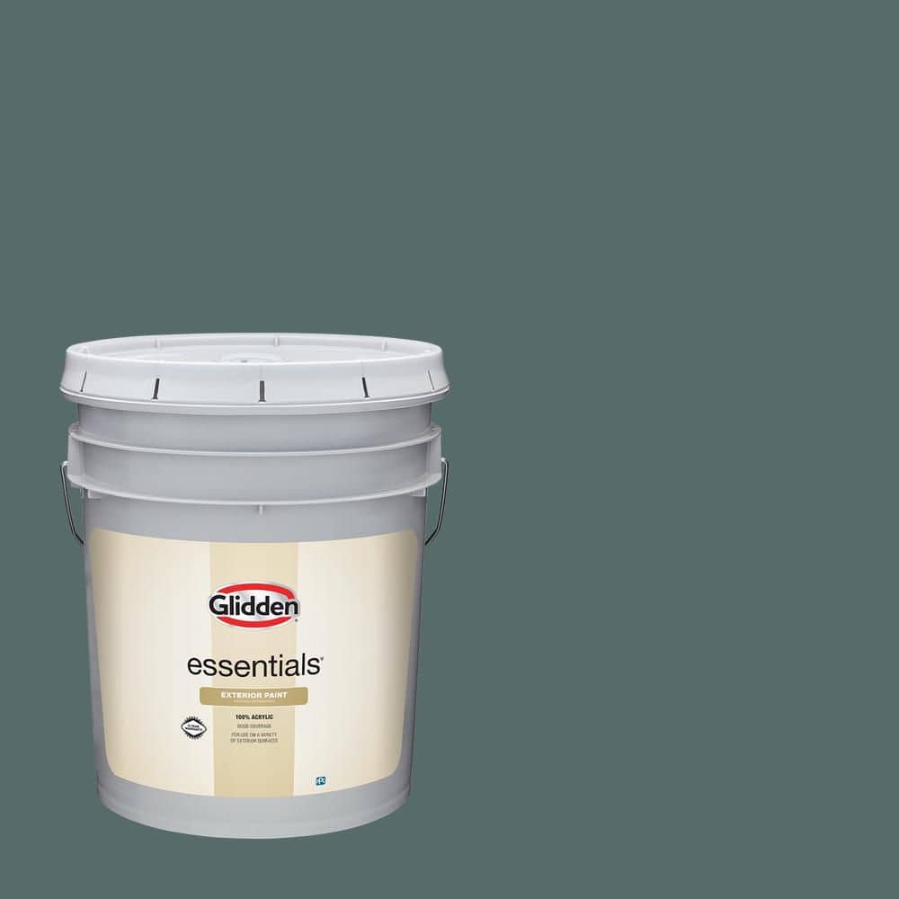 Glidden Essentials 5 gal. PPG1145-6 Juniper Berry Semi-Gloss Exterior ...