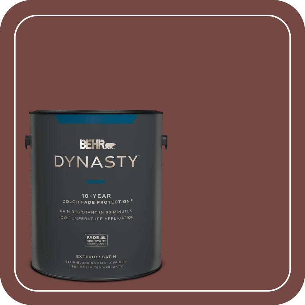 BEHR DYNASTY 1 gal. #160F-7 Burnished Mahogany Satin Enamel Exterior ...
