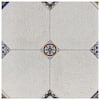 Merola Tile Manises Decor Blanco 13-1/8 in. x 13-1/8 in. Ceramic Floor ...
