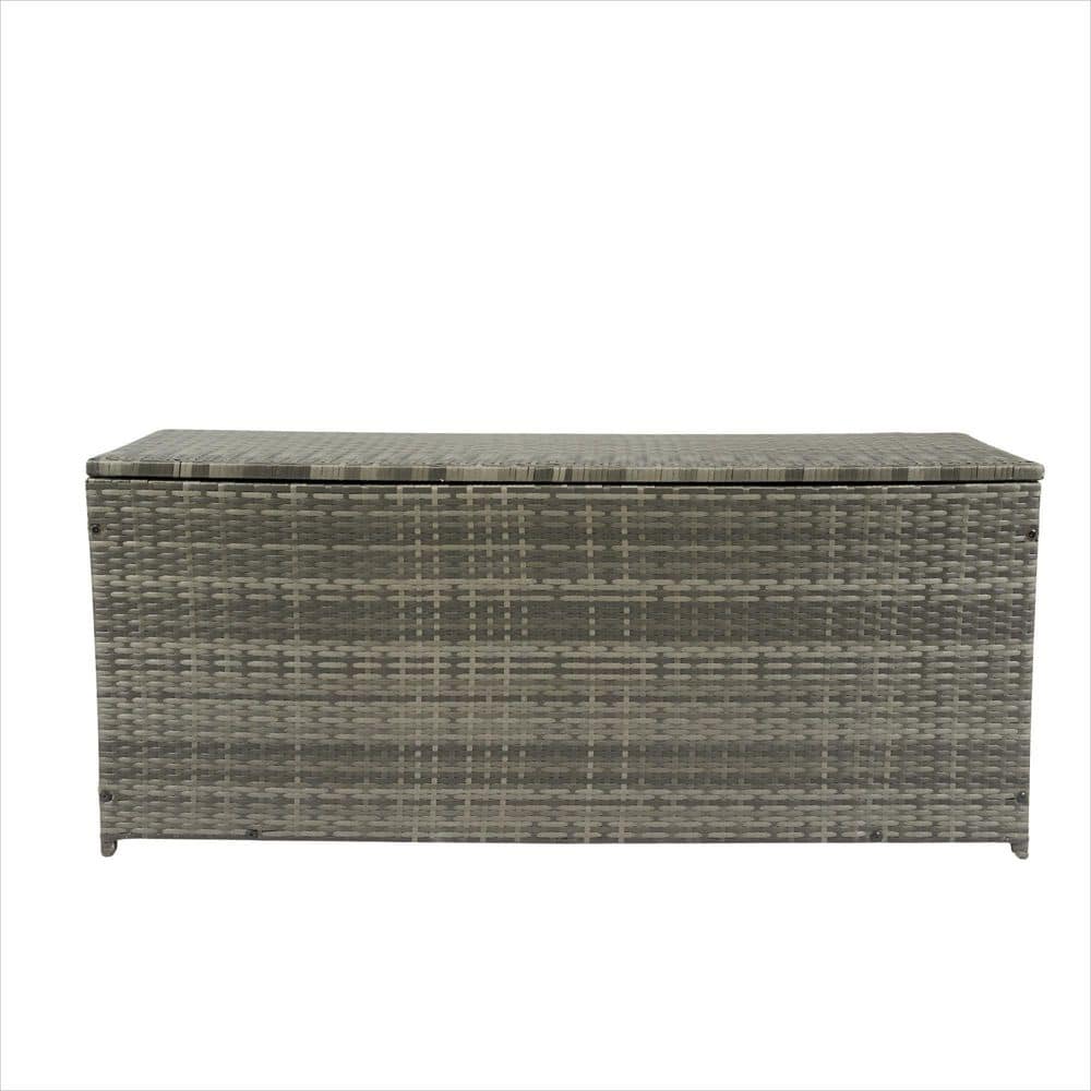 NEW 113 Gallon Outdoor Storage Box-Waterproof Wicker Deck Box with ...
