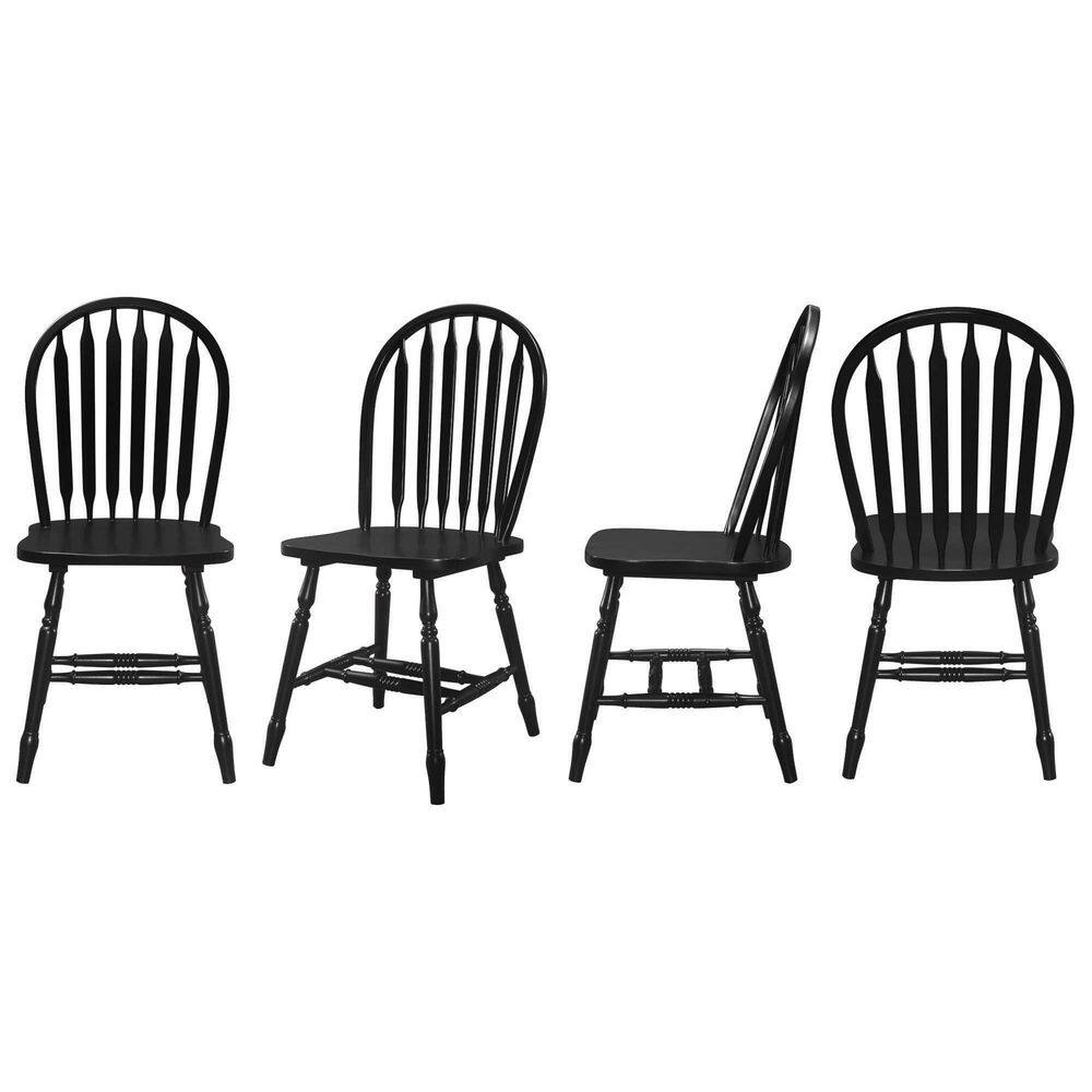 AndMakers Distressed Antique Black with Cherry Rub Through Solid Wood ...