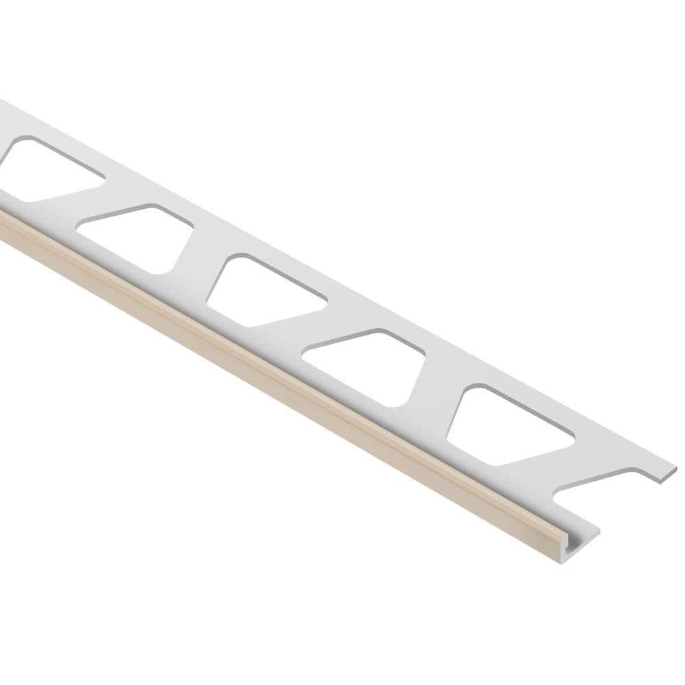 Schluter Jolly-P Light Beige 3/16 in. x 8 ft. 2-1/2 in. PVC L-Angle ...
