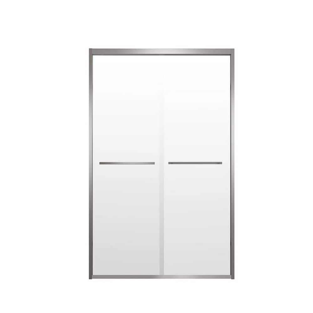LIVACA 48 in. W x 76 in. H Double Sliding Aluminum Framed Shower Door ...