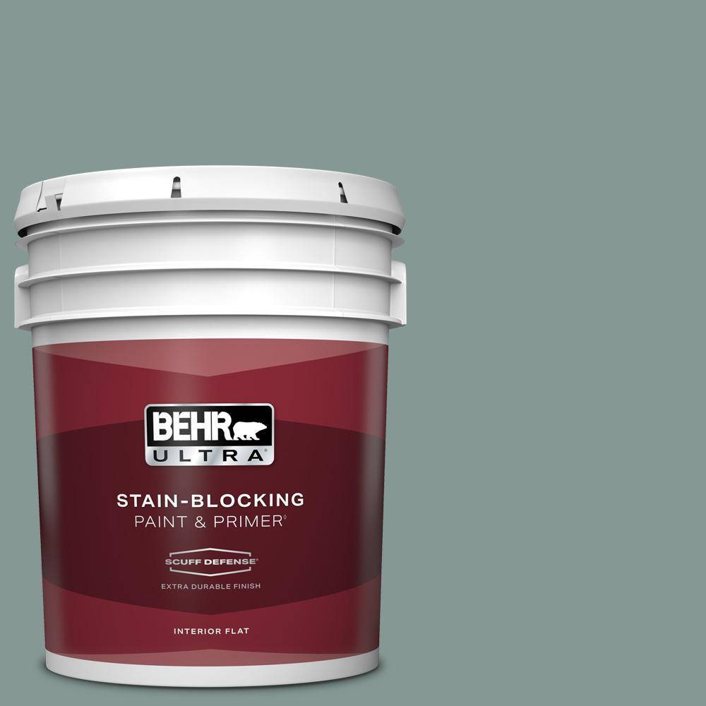 BEHR ULTRA 5 gal. #T18-15 In The Moment Extra Durable Flat Interior ...