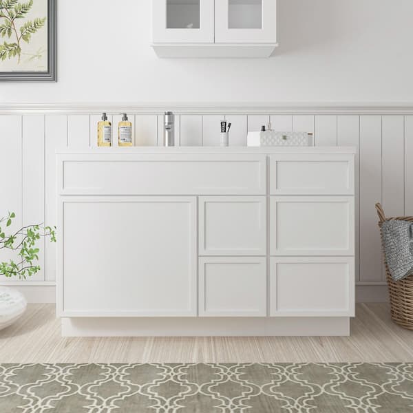 Vanity Art Colton 51 in. 1-Door and 5-Drawer Freestanding Shaker ...