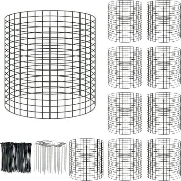 OGETFUUR 10 Pack Metal 11.8 x 11.8 in. Wire Plant Cages Mesh Plant Cage ...