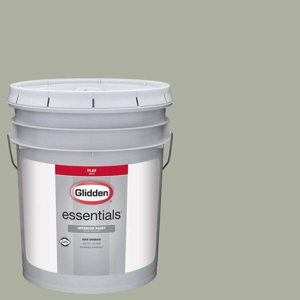 Glidden Essentials 5 gal. #HDGCN07D Loden Frost Green Flat Interior ...