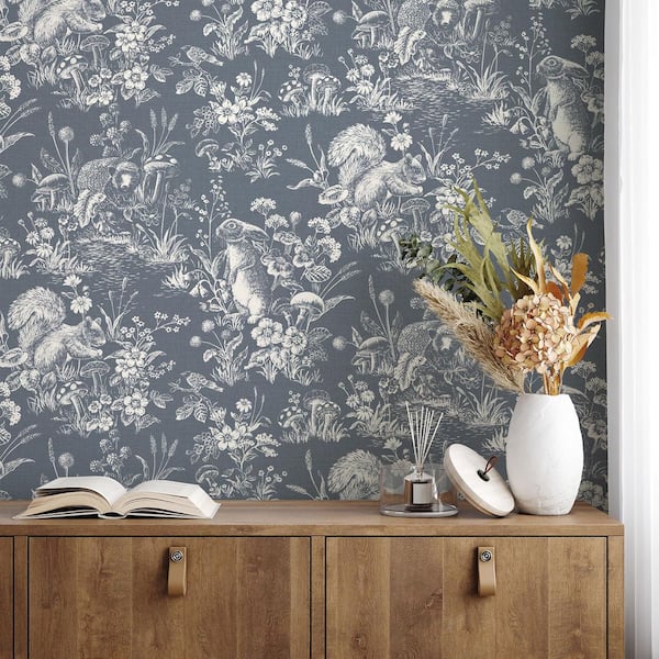 Fine Decor Eames Blue Forest Friends Wallpaper FD43839 - The Home Depot