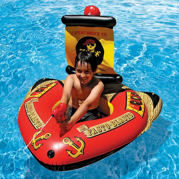 Poolmaster Pirate Ship Swimming Pool Float with Action Squirter 87212 ...