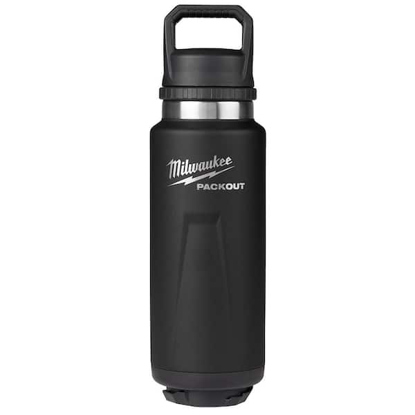Milwaukee PACKOUT Black 36 oz. Insulated Bottle W/Chug Lid 48-22-8397B - The Home Depot
