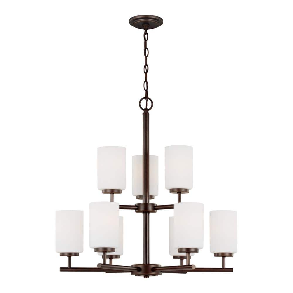 Generation Lighting Oslo 9-Light Burnt Sienna Contemporary Hanging ...