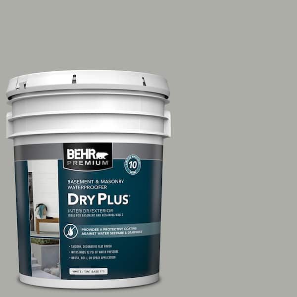 BEHR PREMIUM 5 gal. #876 Basement Gray Flat Interior/Exterior Dry Plus ...
