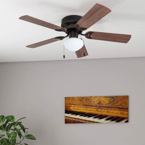 BeamBox 42 in. Black Alloy Steel Ceiling Fan with Cherry and Maple ...