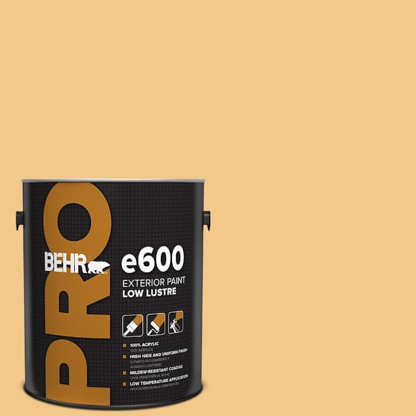 BEHR PRO 1 gal. #HDC-CL-16 Beacon Yellow Low Luster Exterior Paint ...