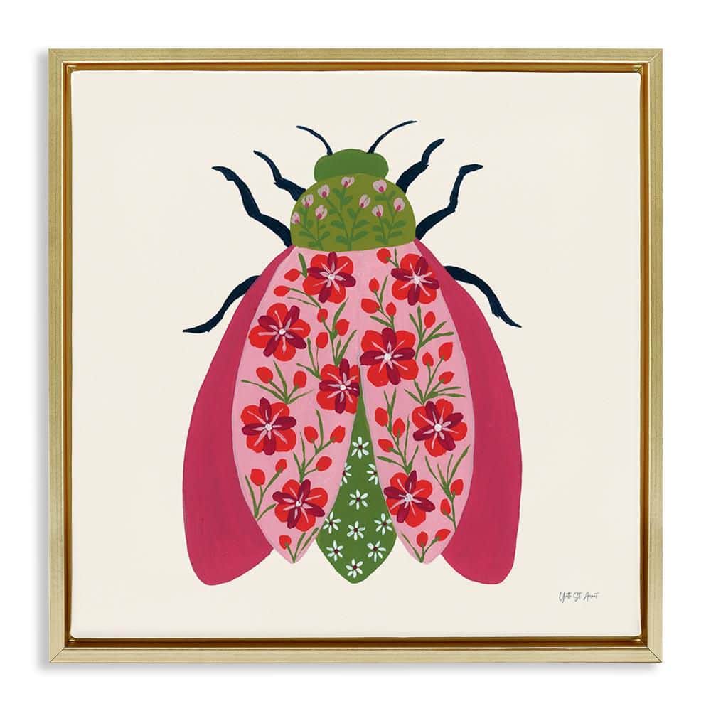 Stupell Industries Pink & Green Blooming Beetle by Yvette St. Amant ...