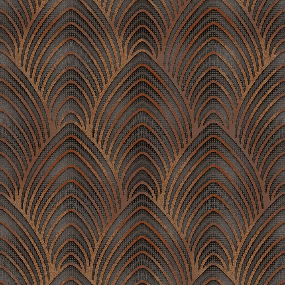 Utopia Collection Bronze Arch Array Luster Finish Vinyl on Non-Woven ...