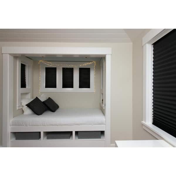 Redi Shade No Tools Original Blackout Pleated Paper Shade Black, 48 in ...
