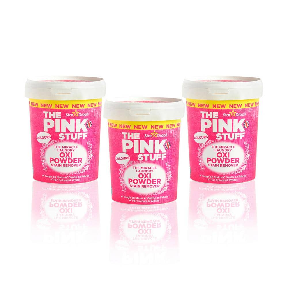 THE PINK STUFF Oxi Fabric Stain Remover for Colors, 2.2 lbs.,3-Pack ...